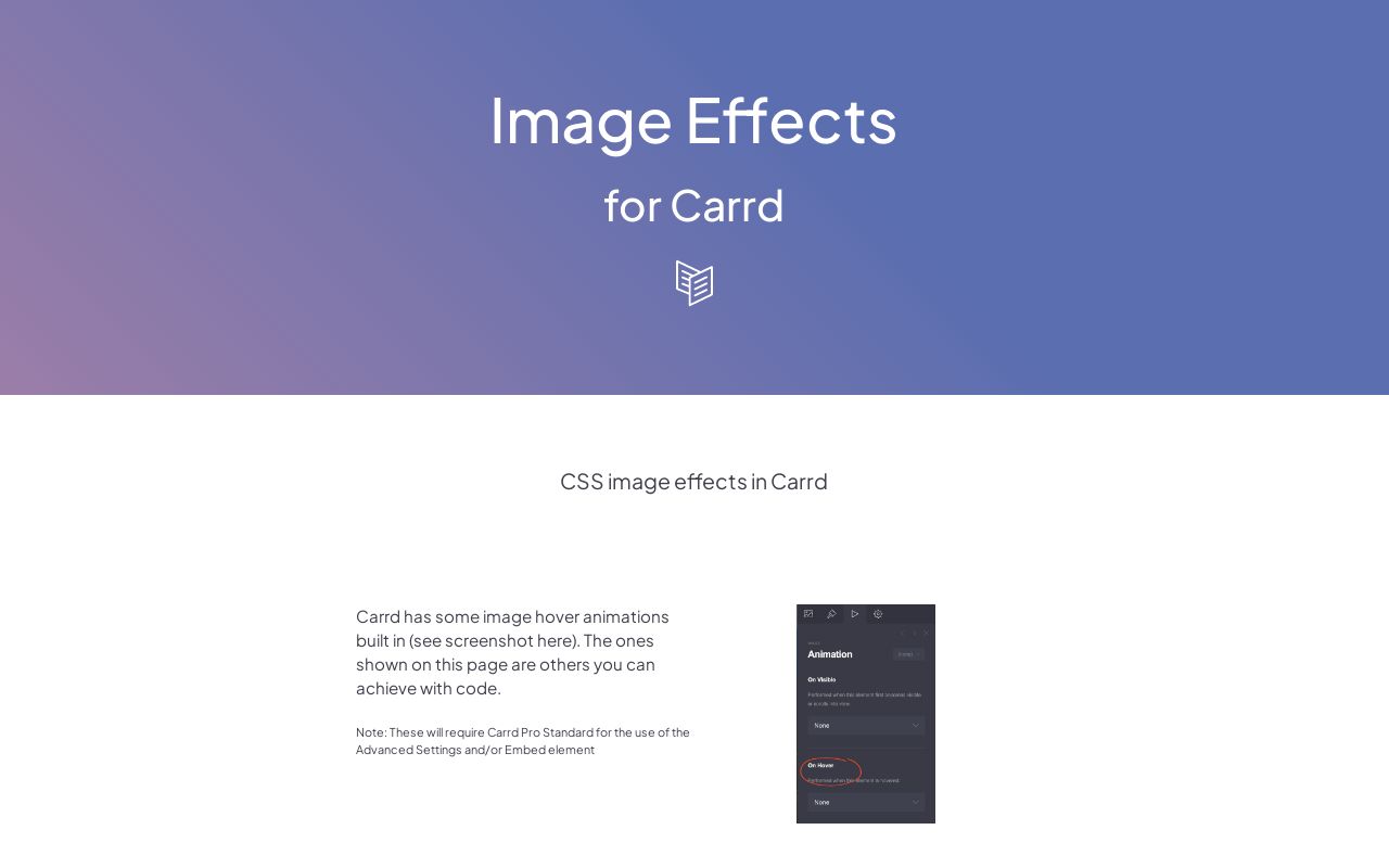 Image Effects in Carrd